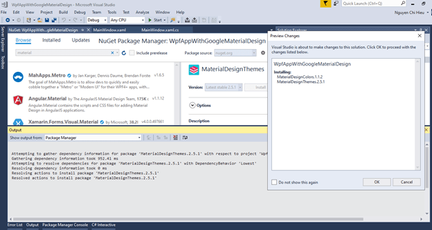 WPF Application With Google's Material Design